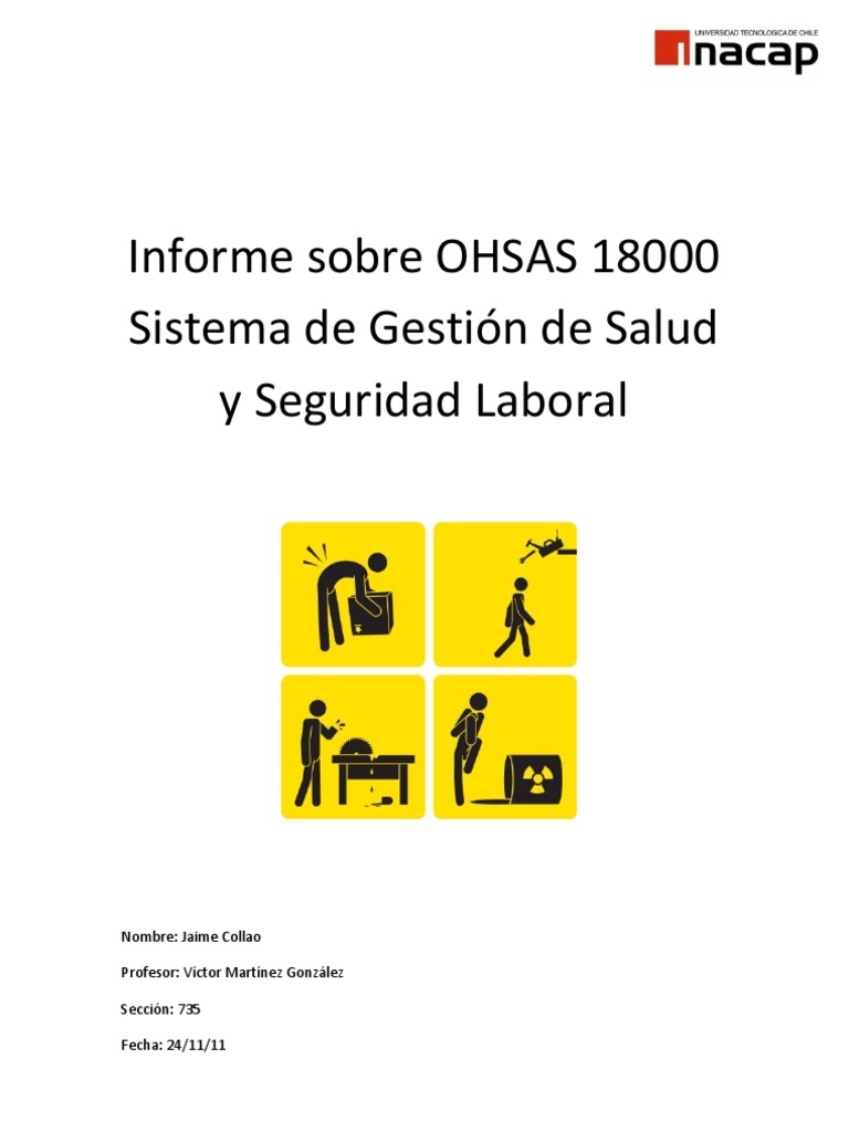 Informe Sobre OSHAS 18000 Sistema de Gestión de Salud y Seguridad ...