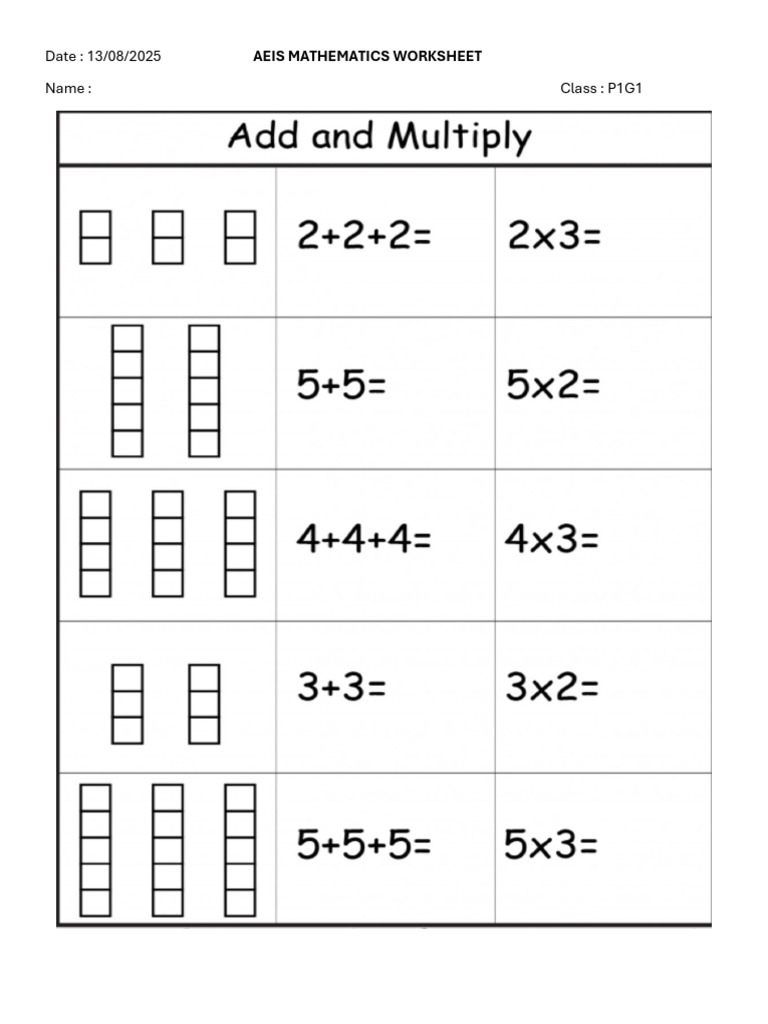 AEIS Maths Worksheet 2 | PDF