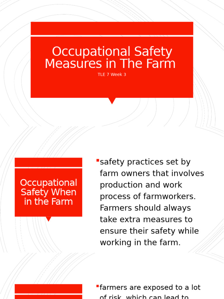 Farm Occupational Safety Guidelines | PDF | Hazards | Occupational ...