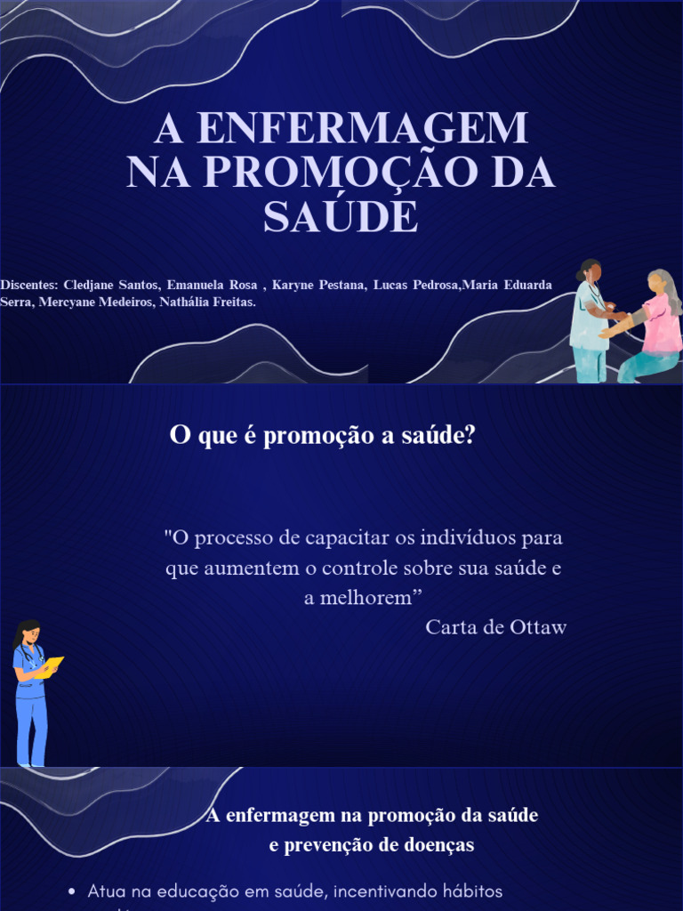 A Enfermagem Na Promoção Da Saúde | PDF | Enfermagem | Promoção de saúde