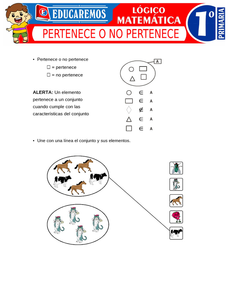 Pertenencia de Elementos a Conjuntos | PDF