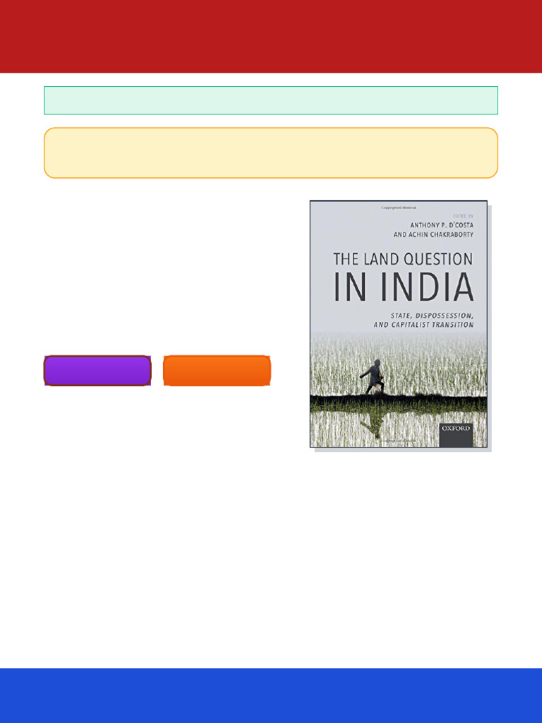 The Land Question in India: State, Dispossession, and Capitalist ...