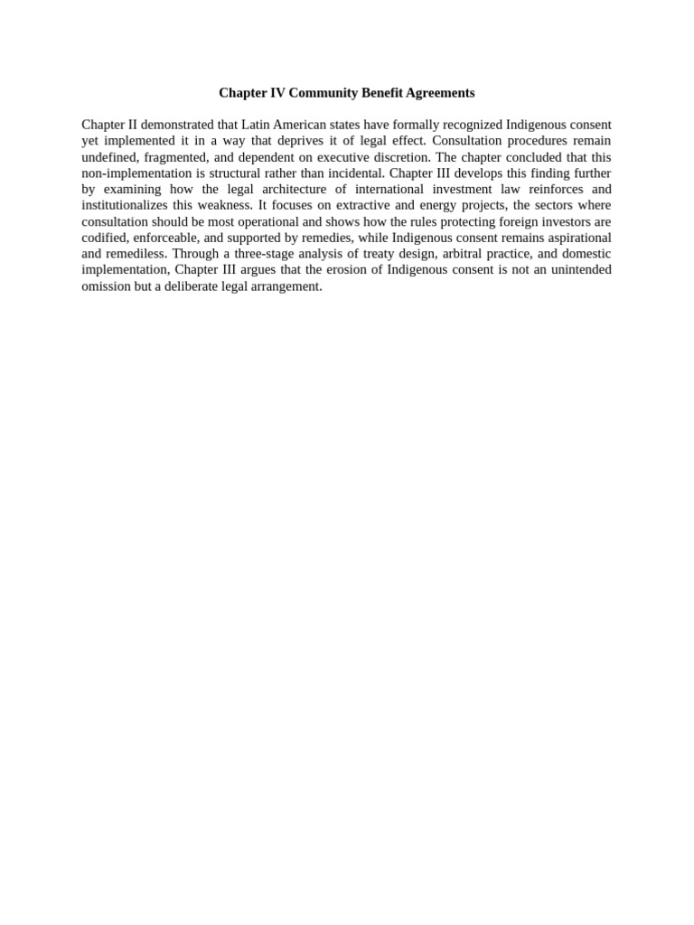 Backup of Chapter IV Community Benefit Agreements | PDF