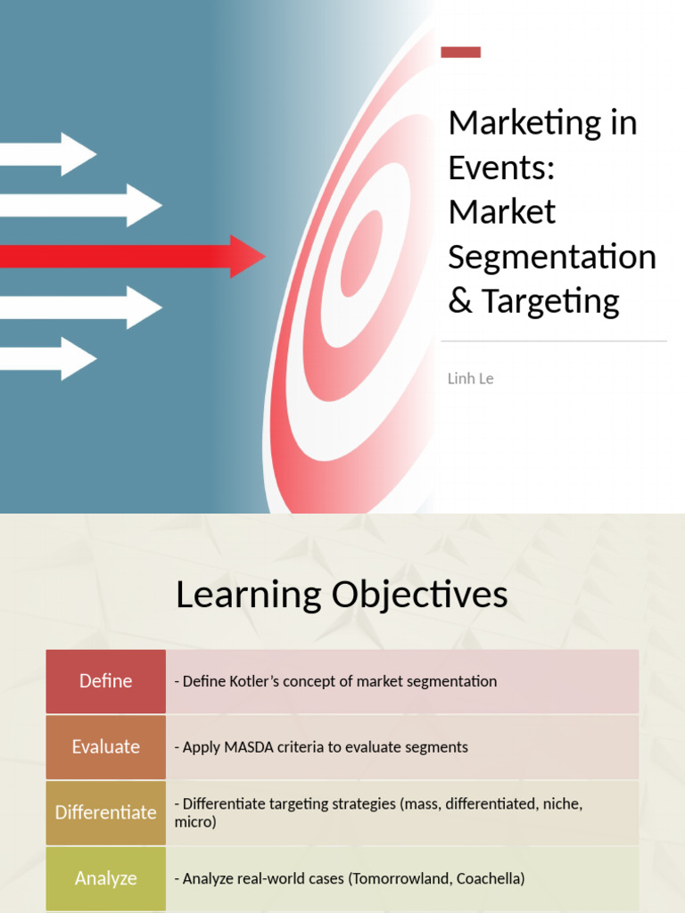 Event Marketing: Segmentation & Targeting | PDF | Market Segmentation ...