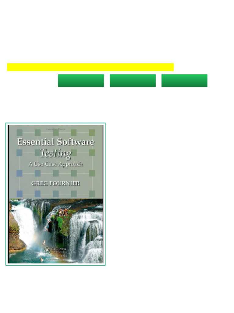 Essential Software Testing A Use Case Approach 1st Edition Greg ...
