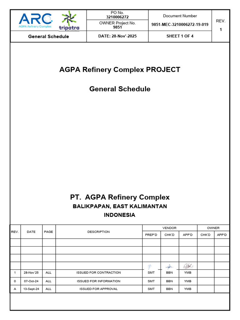 9851 - MEC-3210006272-19-019_1_IFC_General Schedule | PDF