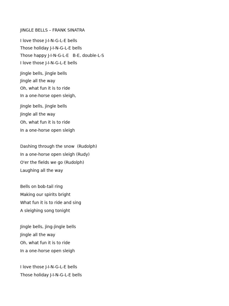 Jingle Bells - Frank Sinatra | PDF