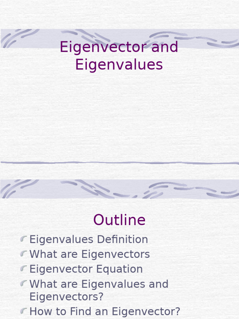 Eigenvector and Eigenvalues | PDF | Eigenvalues And Eigenvectors ...