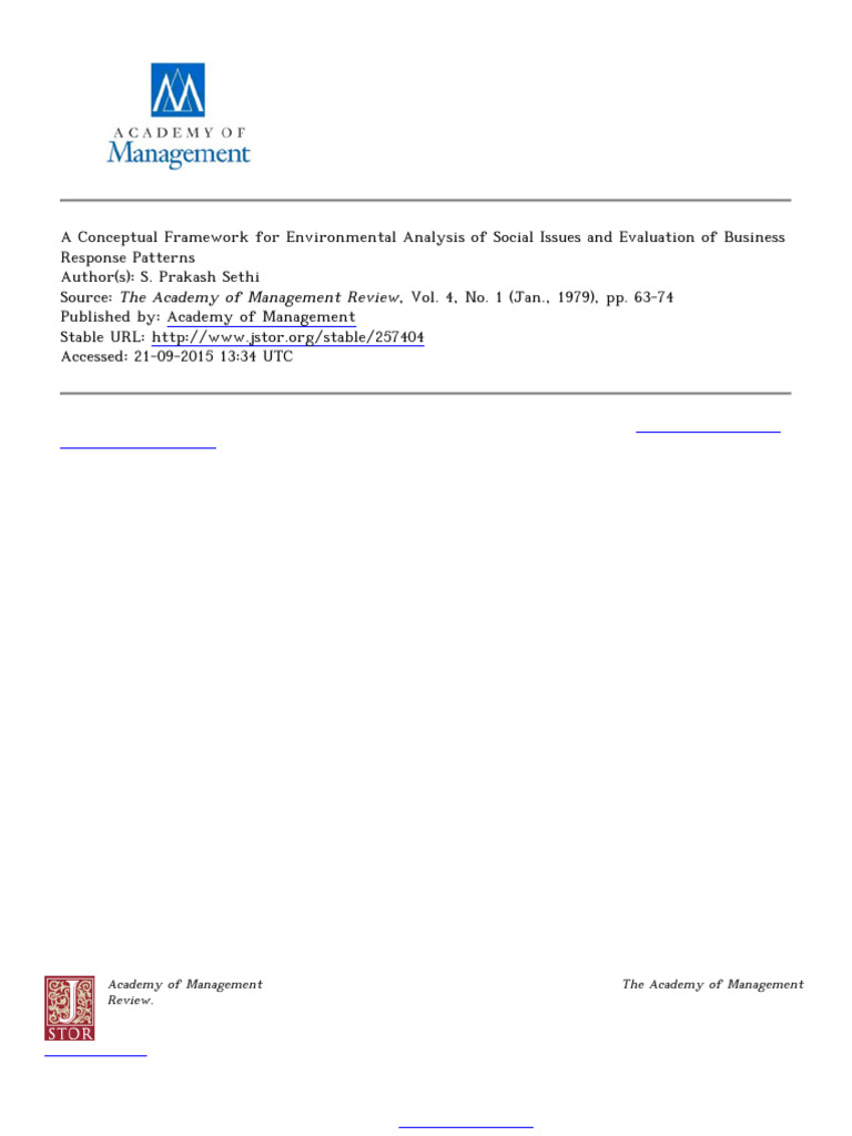 Business Response to Social Issues Framework | PDF | Behavior