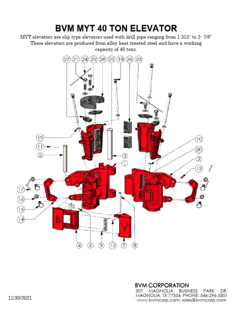 Slip Type Elevator - MYT | PDF | Screw