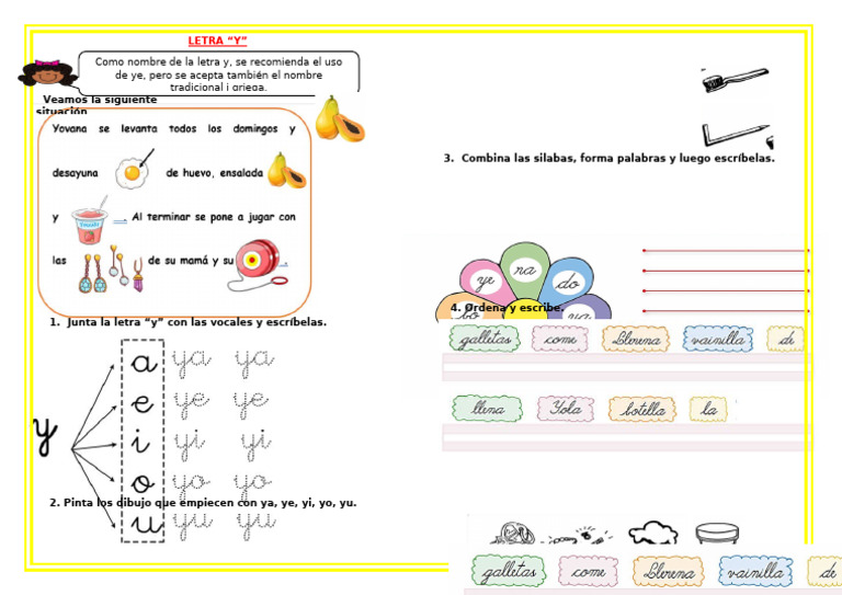 26 Ficha Letra y | PDF