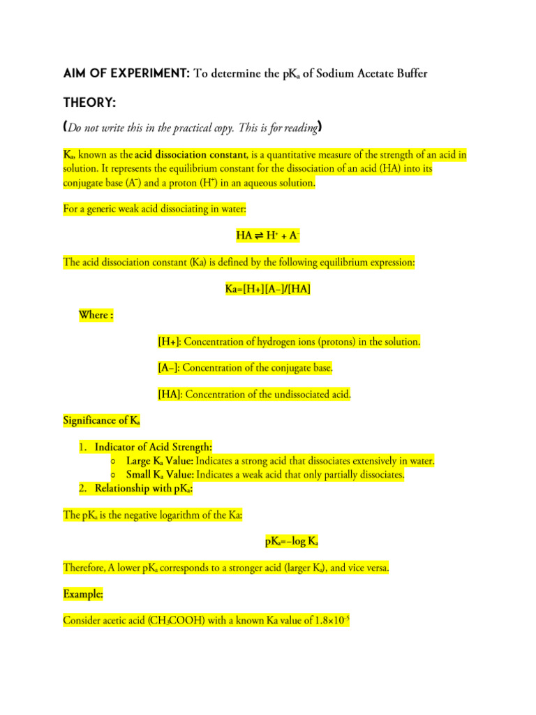 PKa of a Buffer FINAL | PDF