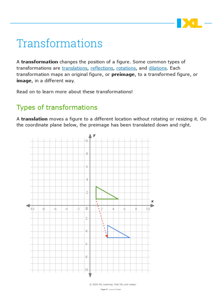Understanding Geometric Transformations | PDF | Shape | Mathematical ...