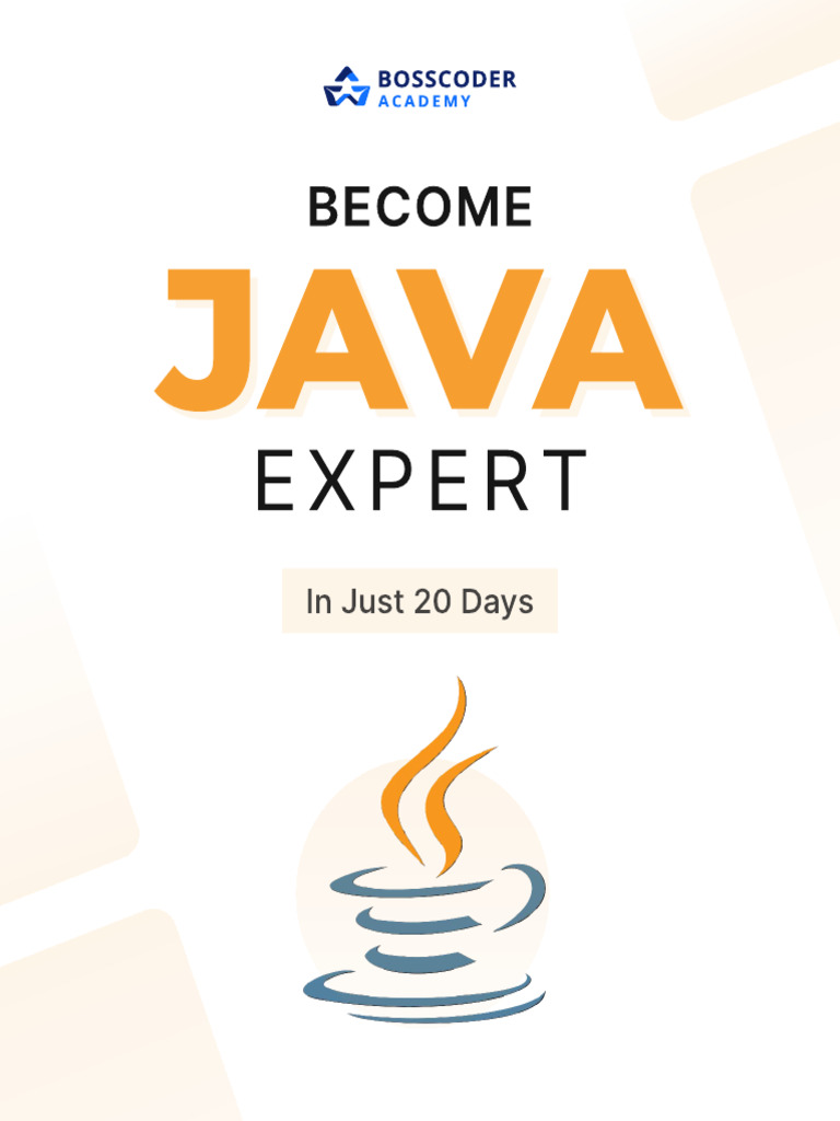 Java Expert in Just 20 days | PDF | Java (Programming Language ...