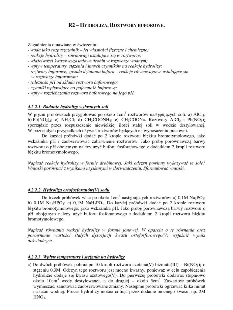 r2 Hydroliza Bufory | PDF