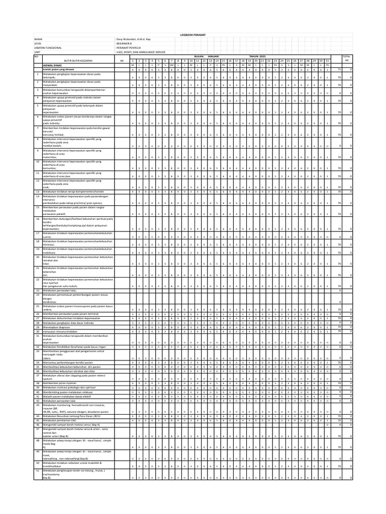 Logbook 2025 DW | PDF