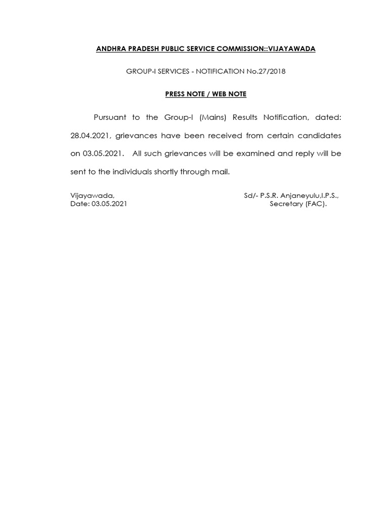 Web Note 272018 Group i Press Note | PDF
