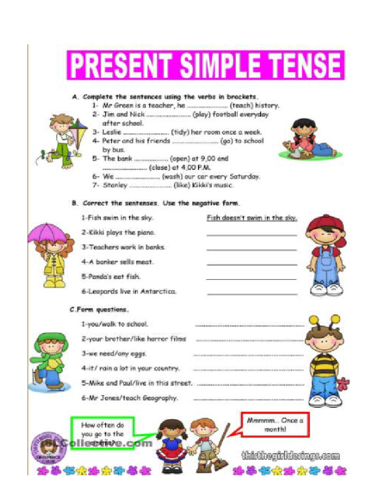 Practice - Simple Present | PDF