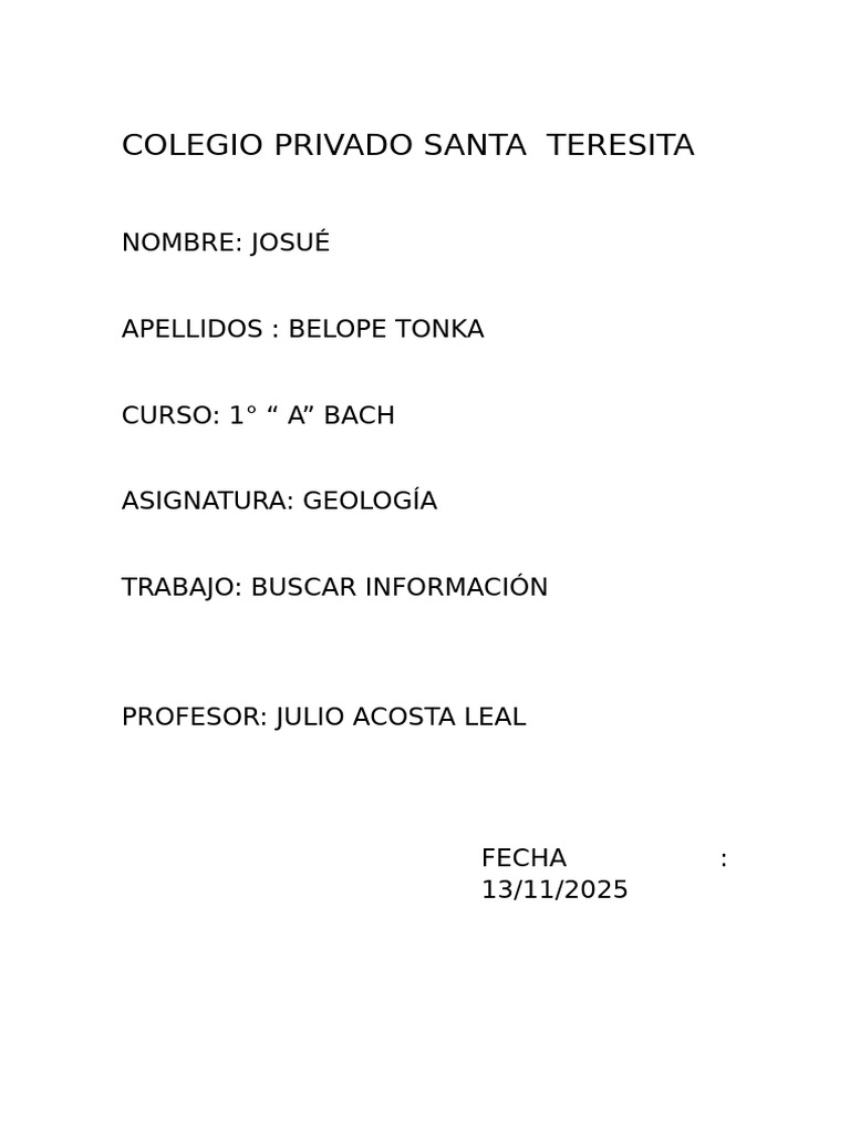 Trabajo de Geo | PDF | Minerales | Roca (geología)