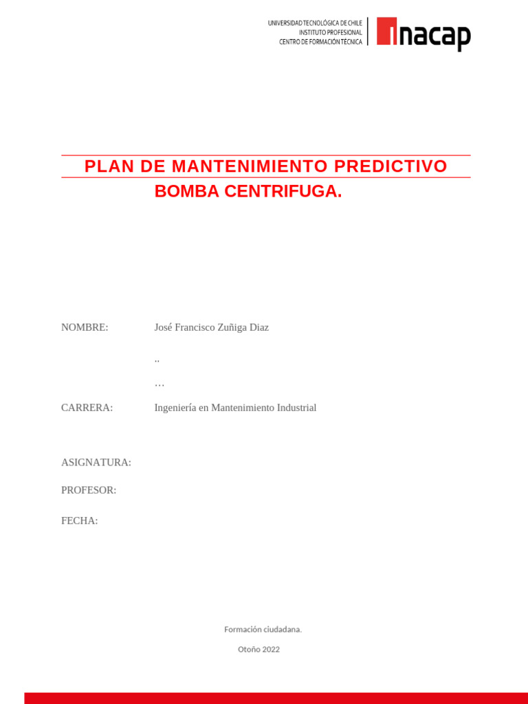 Plan Bomba Centrifuga | PDF | Bomba | Lubricante