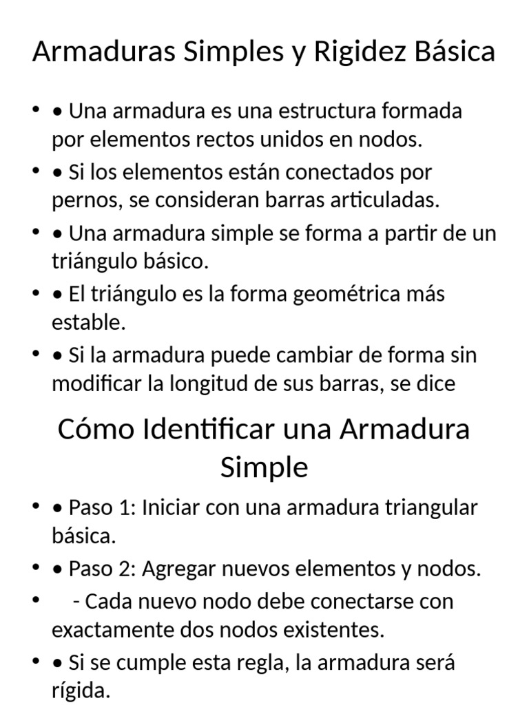 Diapositivas Armaduras Simples | PDF