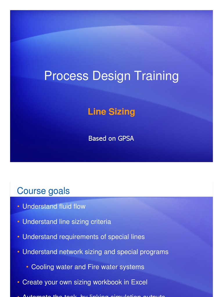 Process Design Training Pipe Sizing | PDF | Reynolds Number | Laminar Flow