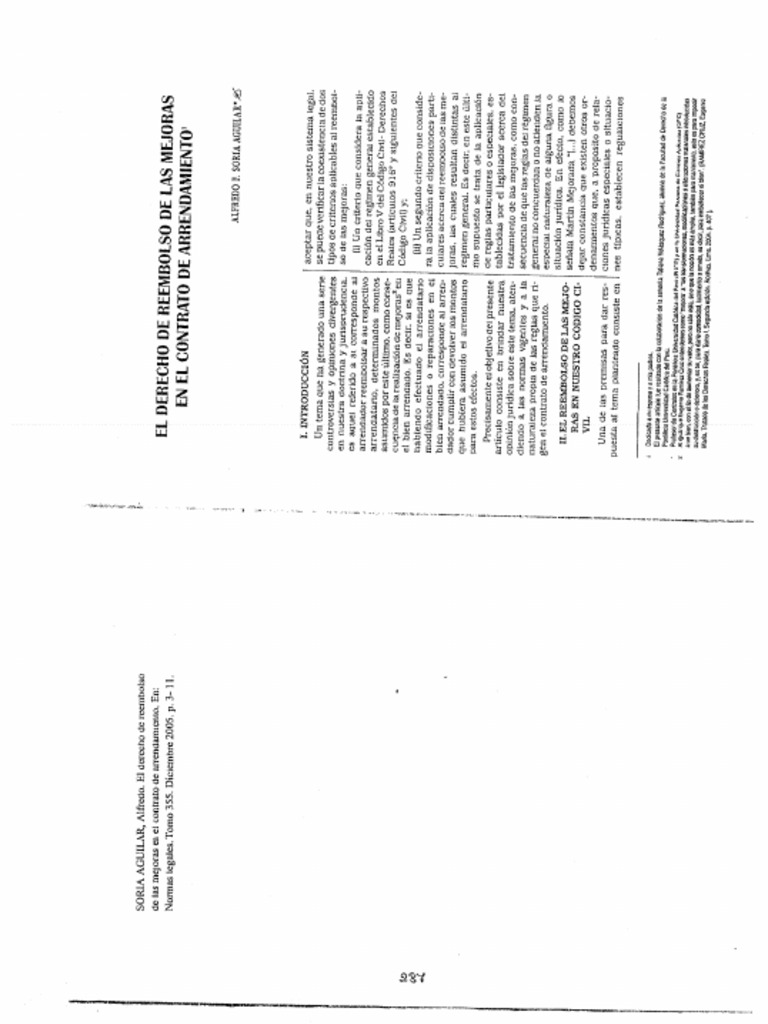 025 SORIA AGUILAR, Alfredo. Reembolso de Las Mejoras en El Contrato de ...