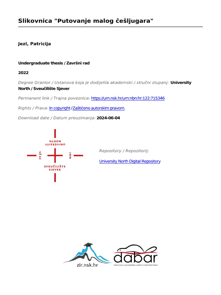 Zavrsni Rad Patricija Jezl Slikovnica | PDF