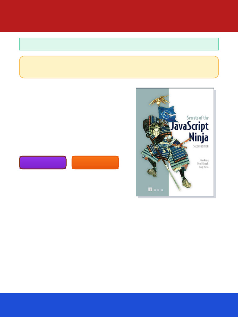 Secrets of the JavaScript Ninja John Resig Bear Bibeault Josip Maras ...