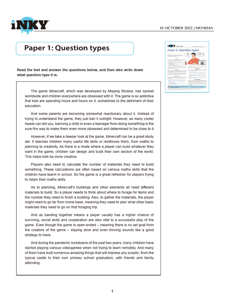 Read The Text and Answer The Questions Below, and Then Also Write Down ...