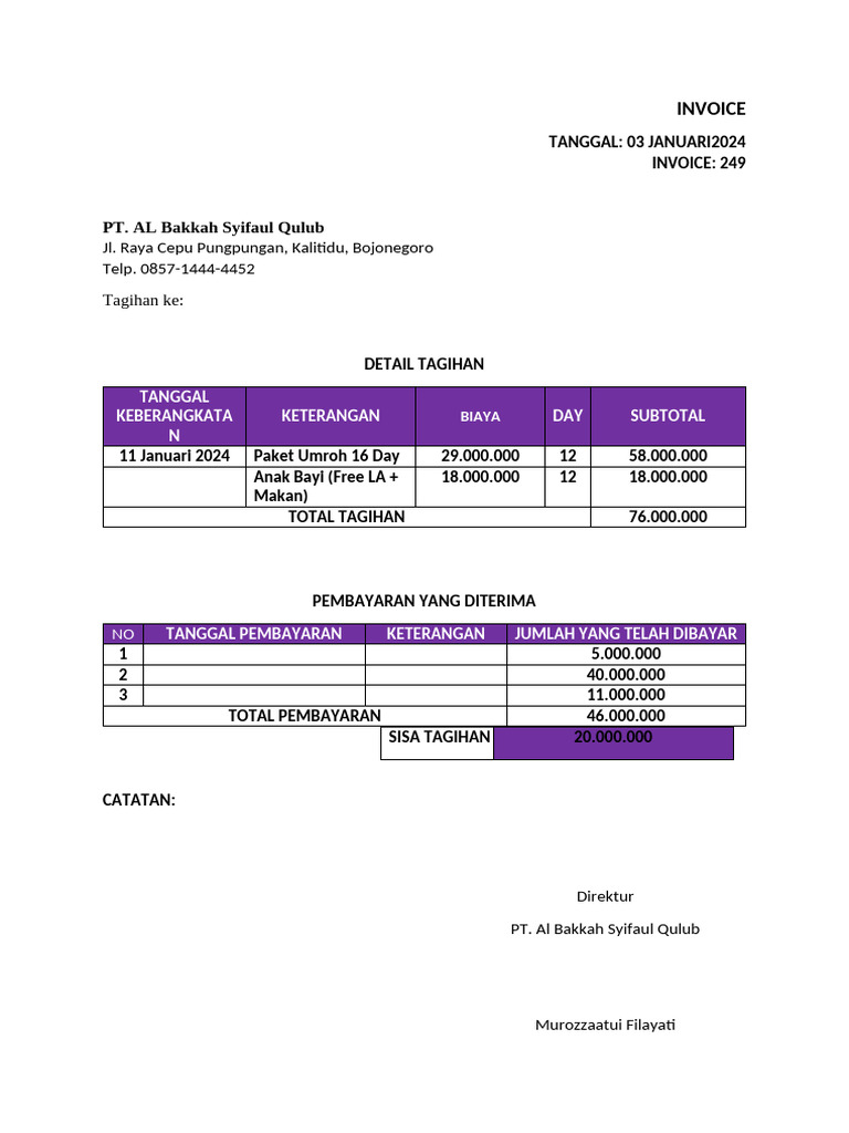 Invoice Surat 11 Jan | PDF