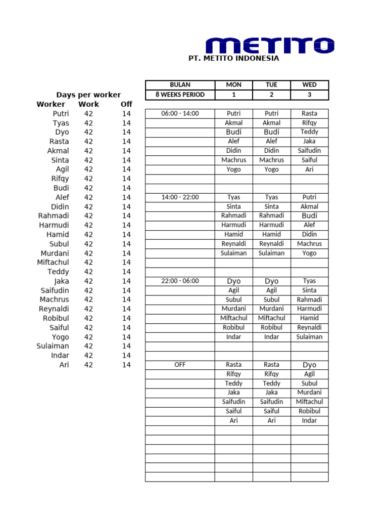 Revised Draft Scheduled 35 Hours Per Weeks | PDF