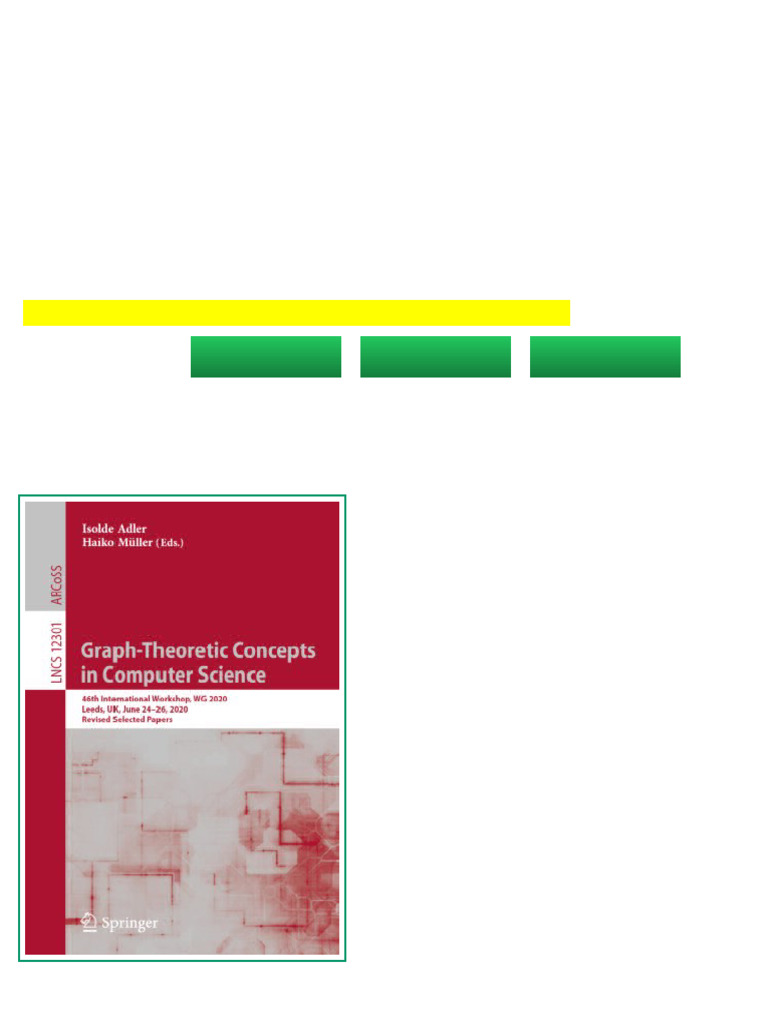 (Ebook) Graph-Theoretic Concepts in Computer Science: 46th ...