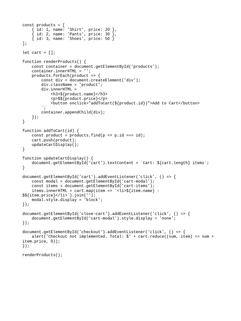 Code Javascript | PDF