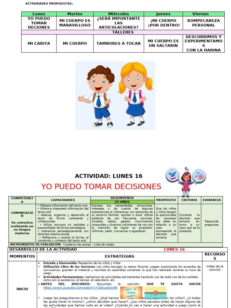 PROGRAMACION 2DA SEMANA -Juntos Descubrimos Lo Importante Que Soy ...
