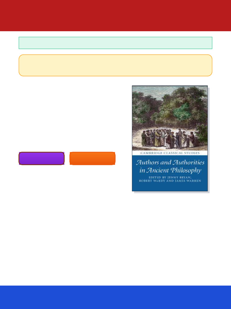 Authors and Authorities in Ancient Philosophy Jenny Bryan ebook ...