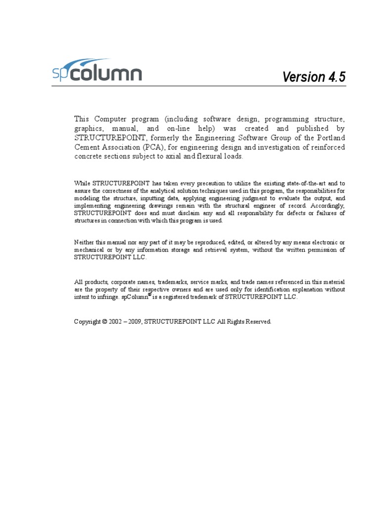 SpColumn Manual | PDF | License | Proprietary Software