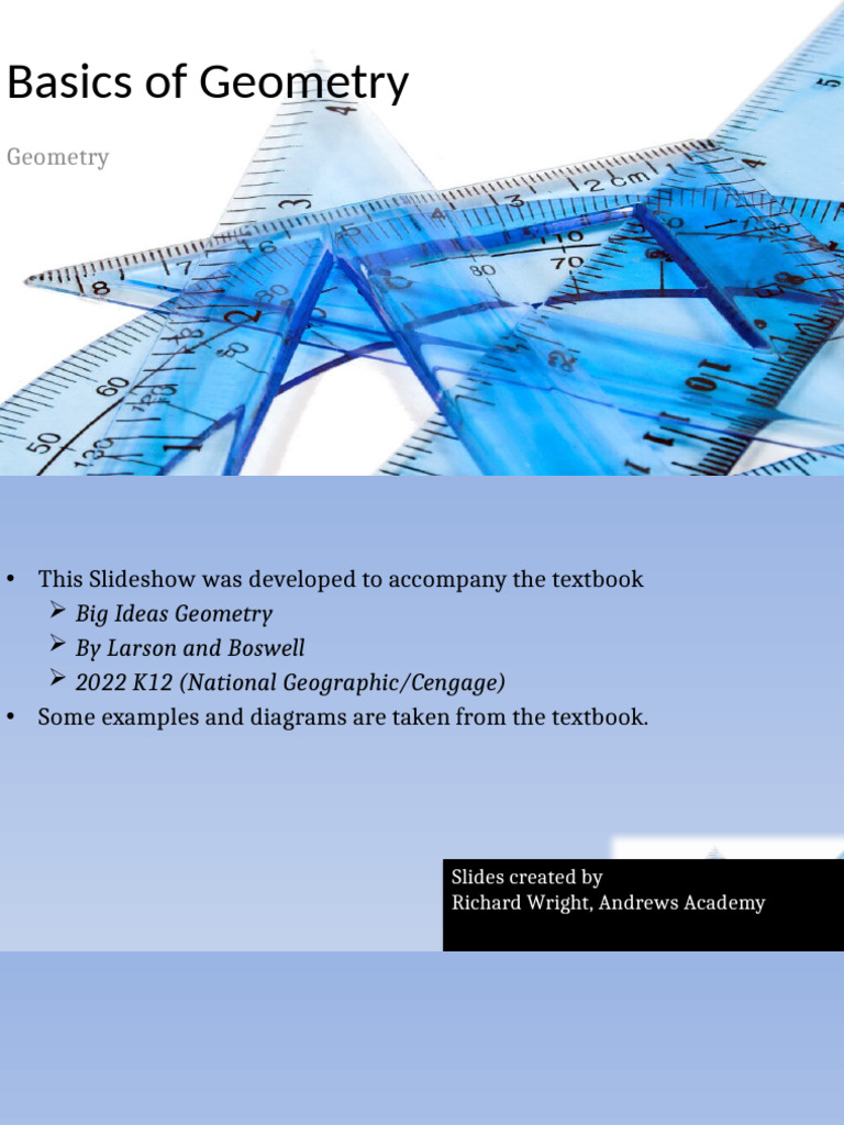 Introduction to Basic Geometry Concepts | PDF | Area | Angle
