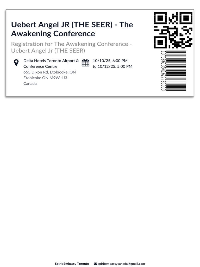 Tickets - Uebert Angel JR (The SEER) - The Awakening Conference (10!10 ...