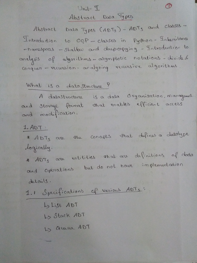 CD3291 DSA Unit1 | PDF | Function (Mathematics) | Software Engineering