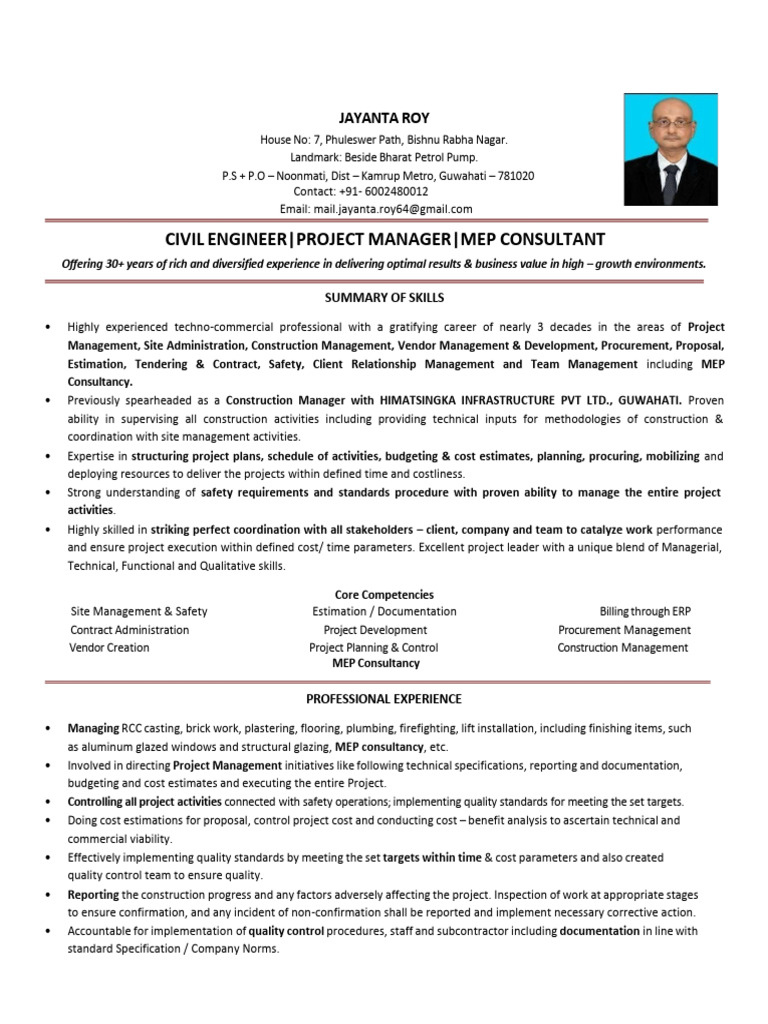 J. Roy CV | PDF