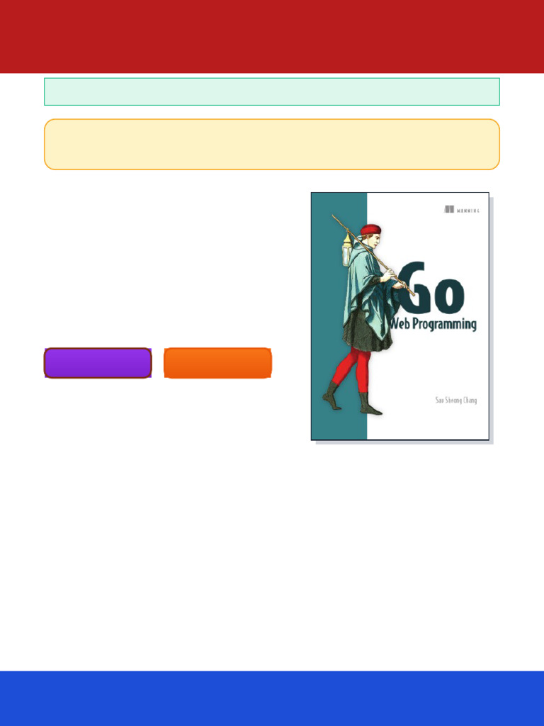 Go Web Programming 1st Edition Sau Sheong Chang Ebook Unlock Full ...