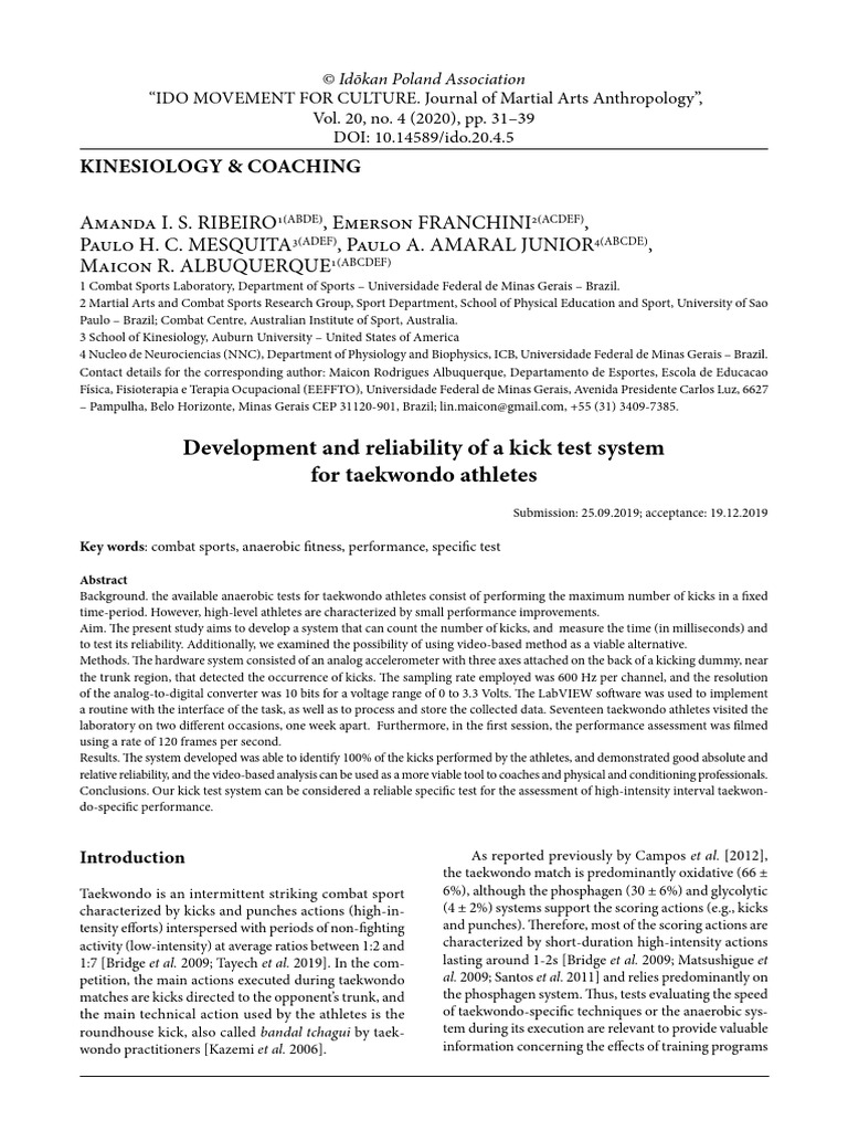 ARTIGO 05-Development and Reliability of A Kick Test System For ...