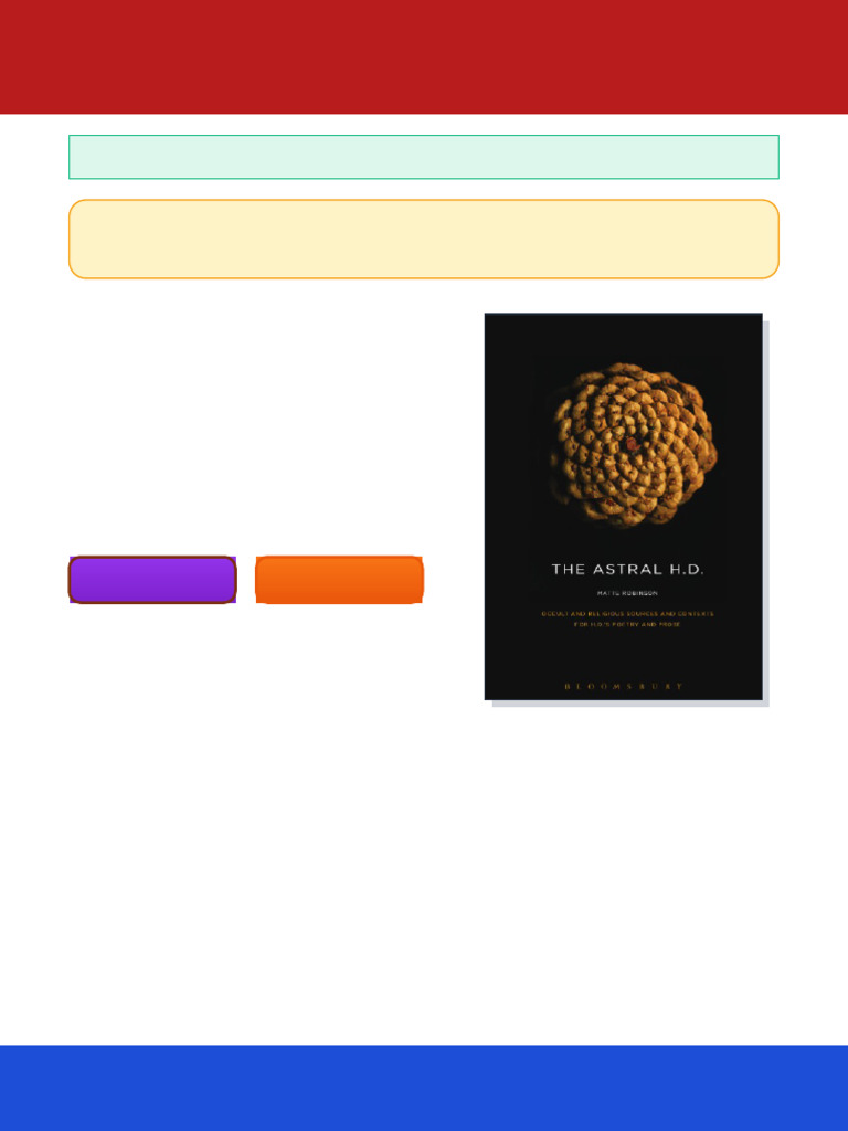 The Astral H D Occult and Religious Sources and Contexts For H D S ...