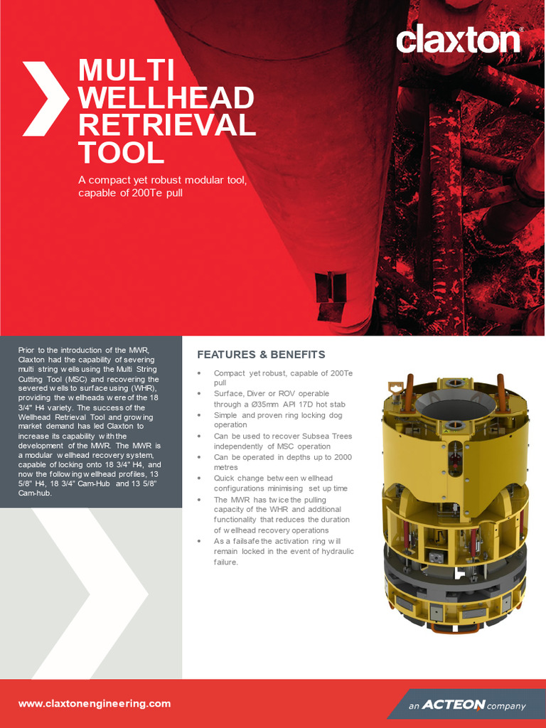 Claxton Multi Wellhead Retrieval Tool | PDF | Underwater Diving