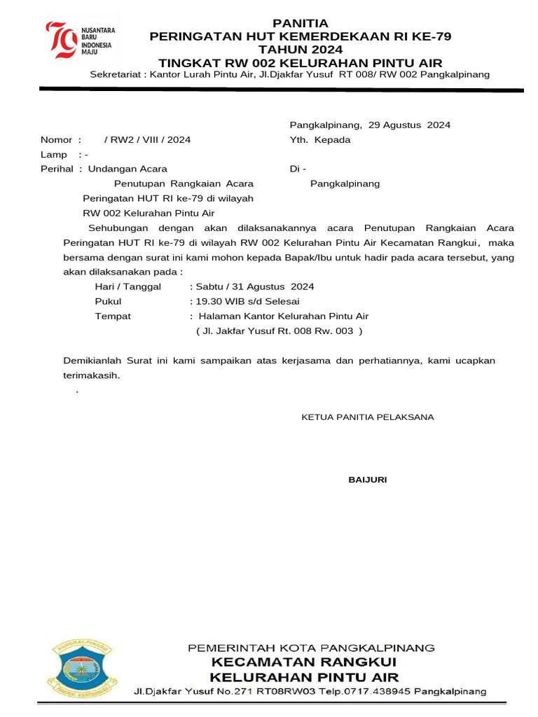 Surat Undangan | PDF