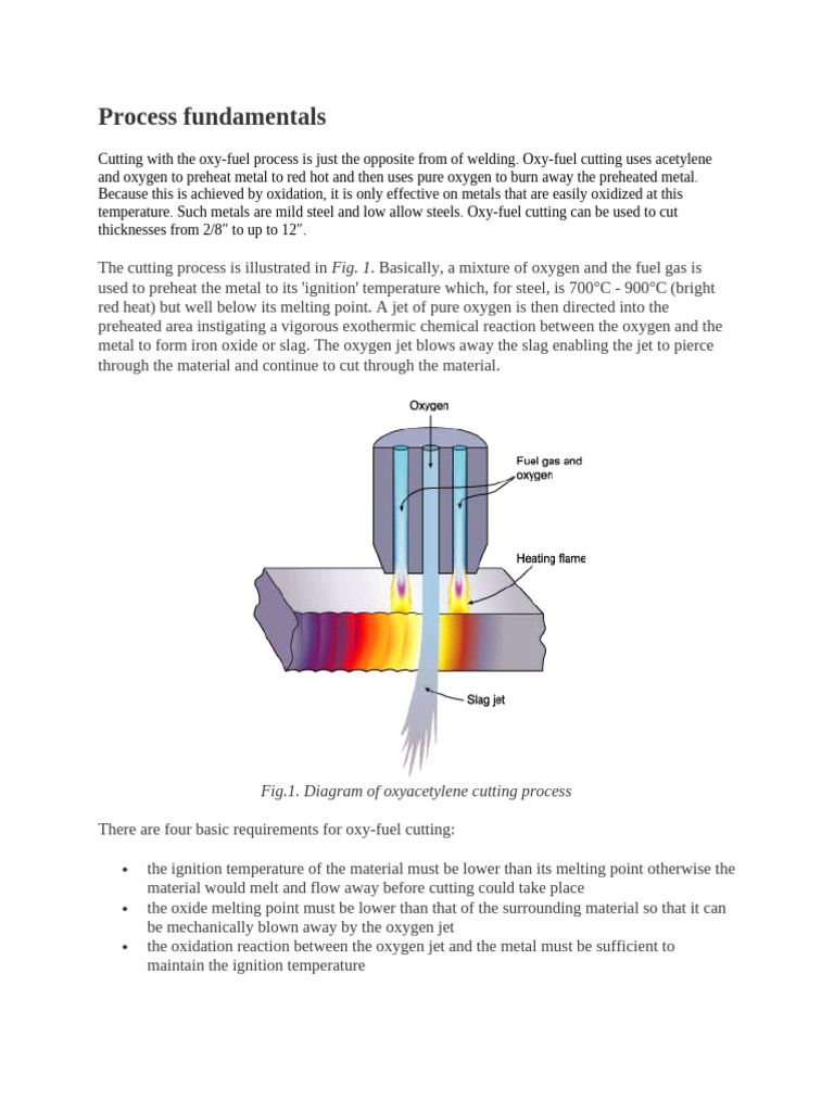 Process Fundamentals in Gas Cutting | PDF | Combustion | Propane