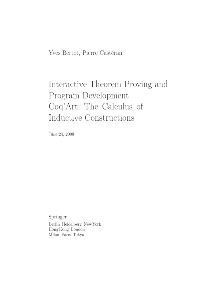 Coq System: Theorem Proving Guide | PDF | Mathematical Logic | Theorem