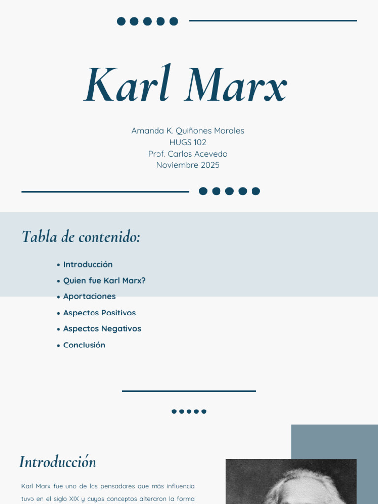 Aportaciones y legado de Karl Marx | PDF | Karl Marx | marxismo