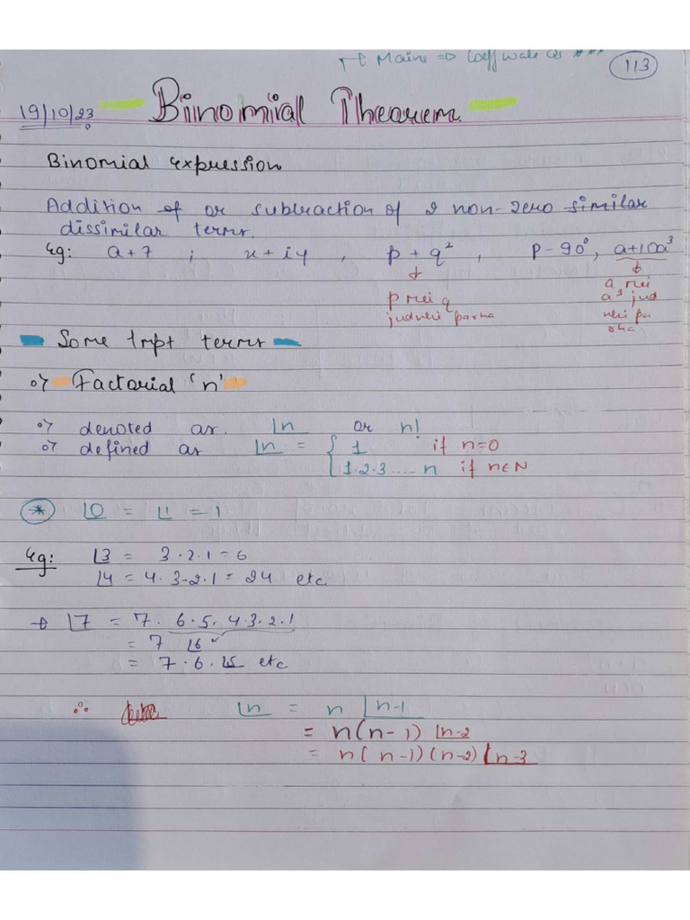 Binomial Theorem | PDF